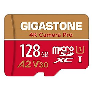 [5-Yrs Free Data Recovery] Gigastone 128GB Micro SD Card, 4K Video Recording for GoPro, Action Camera, DJI, Drone, Nintendo-Switch, R/W up to 100/50 MB/s MicroSDXC Memory Card UHS-I U3 A2 V30 C10