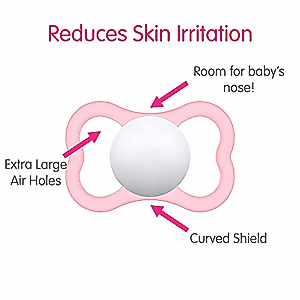 MAM Air Baby Pacifier, for Sensitive Skin, Sterilizer Case,Unisex, 16+ Months (Pack of 2)