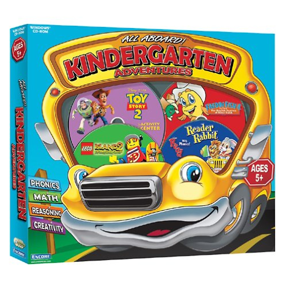 All Aboard! Kindergarten Adventures: Disney Toy Story 2 Activity Center / LEGO Island 2 / Freddi Fish 4 / Reader Rabbit Read Phonics!