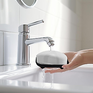 Vonpri Travel Soap Container with Lid for Dove Beauty Bar, Small Soap Case Holder for Shower Traveling Accessories Bathroom Soap Dishes Box for Mini Soap, Shampoo and Conditioner Bar 2.5 Inch (Black)