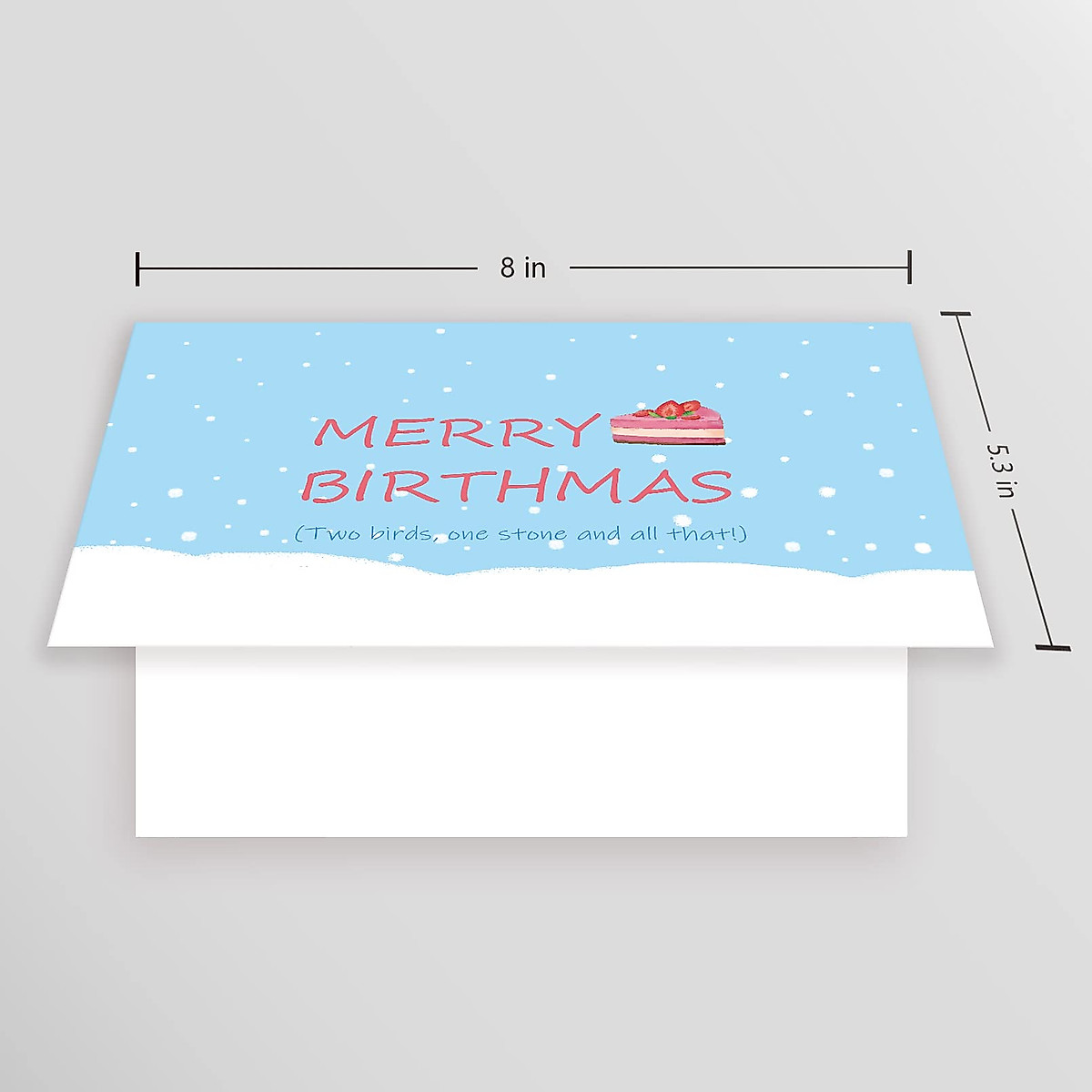 Funny December Birthday Card, Merry Birthmas Card, Christmas Birthday Card for Friend