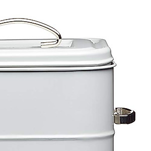 KitchenCraft Living Nostalgia 3 kg Metal Laundry Powder Tin, 19 x 16 x 27 cm - French Grey