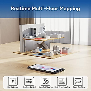 Shellbot Robot Vacuum and Mop Combo, 4000Pa Suction 5200 mAh 2 in 1 Mopping Robotic Vacuum Cleaner with Lidar Navigation, WiFi/App/Alexa, Self-Charging, Ideal for Hard Floor, Pet Hair and Carpet