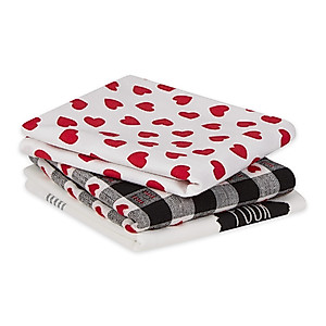 DII Valentine's Day Collection Kitchen, Dishtowel Set, 18x28, Dog Love, 3 Piece