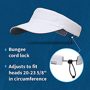 TrailHeads Sun Visor Hat for Women - Recycled Running Visors for Women - Tennis, Golf, Softball, Summer - Women's Visors White