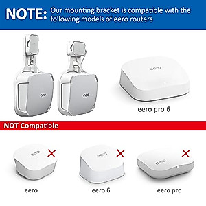 STANSTAR Wall Mount for Eero Pro 6, Sturdy Wall Mount Holder, Space Saving, Cord Management Wall Mount for Eero Pro 6 tri-Band Mesh Wi-Fi 6 System, Without Messy Wires.(3Pack)