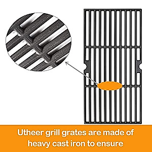 Utheer Grill Grates Replacement 18 Inch for Charbroil Performance 2 Burner 463625217 463673519 463625219 463673017 463673517 Performance 300 2-Burner Cabinet Liquid Propane Gas Grill Models