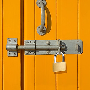 Kenning 16 Pcs Solid Keyed Alike Padlocks 1.18" Solid Brass Padlock with Key Weatherproof Luggage Locks Suitcase Lock Wide Body with Hardened Steel Shackle for Sheds, Storage Unit, Gym Fence