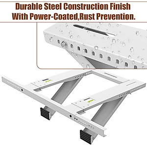 BJADE'S Window Air Conditioner Bracket No Drilling,Window AC Support Bracket,Universal A/C Units Mounting Brackets,Up to 200 lbs.Fits Single Or Double Hung Windows