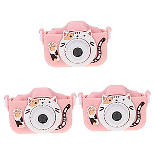 Milisten Toddler Camera 3pcs Portable Digital for Cat Kids Video Children Gaming Recorder Selfie Toddler Girls Camera Mini Cameras P Cartoon Boys Toy Digital Camera