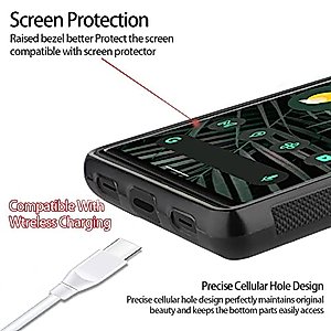 KANGHAR Case Compatible with Google Pixel 7 Pro,Black Leopard Design,Tire Texture Non-Slip +Shockproof Rugged TPU Protective Case for Pixel 7 Pro-Leopard Pattern