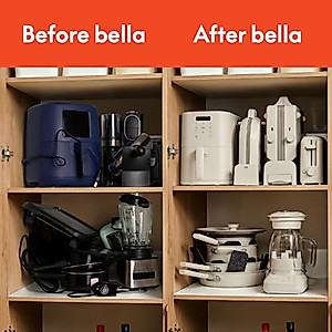 Bella 10"x 20" Ceramic Fold-n-Store Dual Temp Griddle, Fits-anywhere Kitchenware, EverGood Ceramic Nonstick Coating, 2 Temperature Zones up to 400°F​, Dishwasher Safe Drip Tray, 1500 Watt, Oatmilk