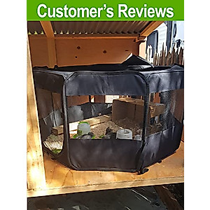 Portable Pet Playpen 45 * 45 * 22" Premium Large Size Puppy Kennel - Best for Small and Medium Size Dogs and Cats - Simple Folding Design for Easy Storage