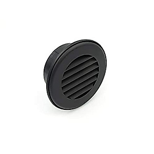 Thetford Thermovent 4 inch Ducted Heat Vent with Damper Black PN 94268