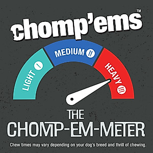 Chomp'ems Naturally Delicious Bully Sticks - Long Lasting No Hide Dog Chews - No Artificial Flavors, Colors, Or Preservatives - Protein Rich Alternative to Rawhide, 8 Oz.