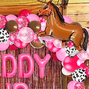 JeVenis First Rodeo Birthday Party Decor Girl Cowgirl Balloon Garland DIY Balloon Arch Kit Western Balloon GarlandHorse Themed Birthday Decorations
