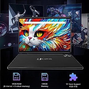 Tablet 10.1 Inch Android 12 Tablets 2023 Latest Android Tablet 128GB ROM+16GB RAM (8+8 Virtual), 2 in 1 Tablet with Keyboard, Powerful Octa-Core+13MP Camera, 1TB TF Expandable, FHD WiFi Tablet PC