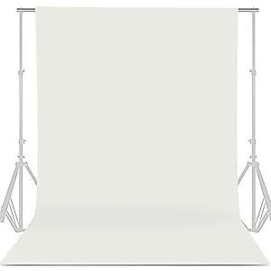 GFCC 8FTX10FT Ivory Backdrop Background for Photography Photo Booth Backdrop for Photoshoot Background Screen Video Recording Parties Curtain