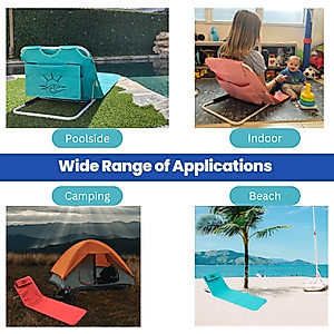 Leiky Life Portable Foldable Adjustable Waterproof Sand Resisstant Back Support Floor Pool Beach Tanning Camping Grass Lounge Chaise Chair