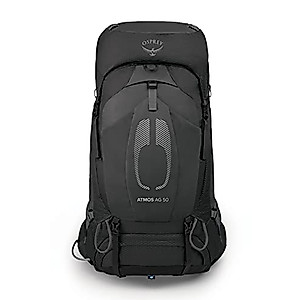 Osprey Atmos AG 50L Men's Backpacking Backpack, Black, Small/Medium