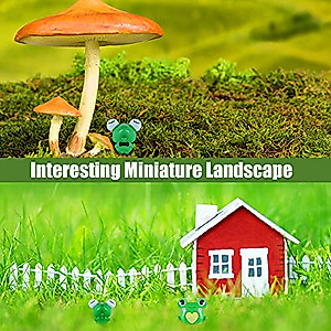 16 Pieces Cute Frog and Lotus Miniature Figurines Resin Frog Stuff Mini Garden Ornament Animal Model Garden Miniature Moss Landscape DIY Craft Accessories Frog Party Decoration Home Supplies Plant Pot