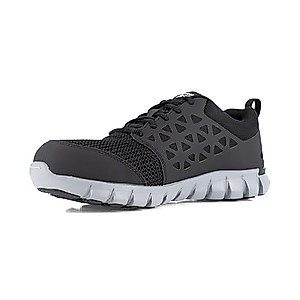 Reebok Work Men's Sublite Cushion Alloy Toe Comfort Athletic Shoe Black - 9.5 Medium