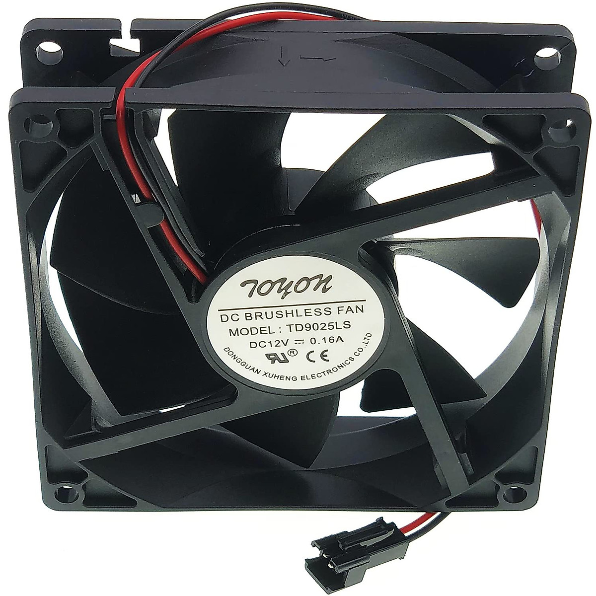 TD9025LS 9025 Cooling Fan for Wine Fridge, Hotel Refrigerator,DC12V 0.16A 1.92w 2-Wire 90x90x25MM brushless Fan