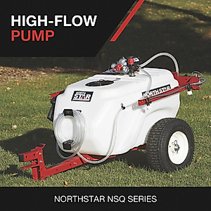 NorthStar Tow-Behind Trailer Boom Broadcast and Spot Sprayer - 41-Gallon Capacity, 4.0 GPM, 12V DC