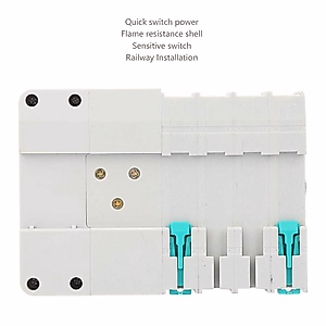 Transfer Switch 4P, AC 400V 63/80/100A Dual Power Automatic Transfer Toggle Switch,Effectively Protect Your Electricity Safety and Stability(80A)