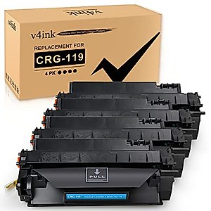 v4ink 4PK Compatible Toner Cartridge Replacement for Canon 119 CRG-119 3479B001AA Toner for Canon ImageClass mf414dw mf416dw mf419dw mf5950dw mf5960dn lbp251dw lbp253dw lbp6300dn Printer