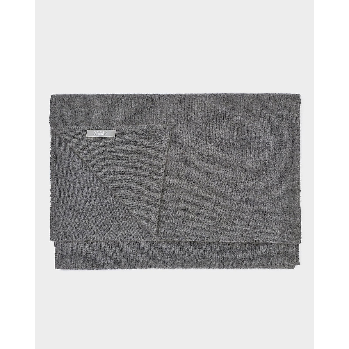 Style Republic Women’s Knitted Scarf, 100% Pure Cashmere, Beautiful European Design (Grey)