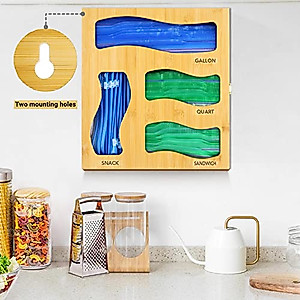 Kitchen Drawer Organizer for Ziplock Bags - Baggie Holder for Snacks & Sandwiches - Fits Gallon, Quart & Slider Bags - 4 Slots for Easy Storage & Organization