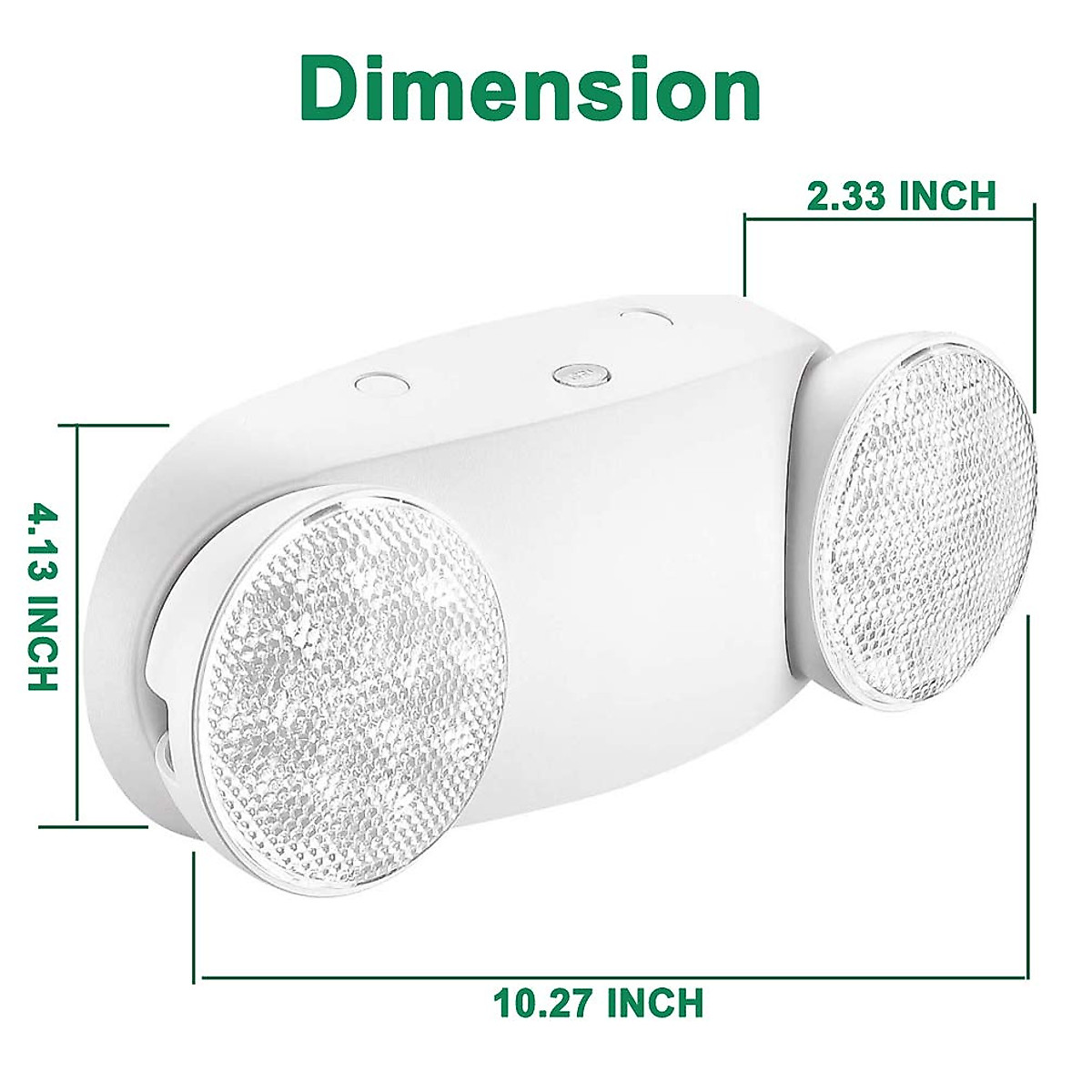 OSTEK 4 Pack LED Emergency Exit Lighting Fixtures with Two Heads， US Standard Adjustable Integrated LED Emergency Light with Battery Backup, UL 924 Qualified (4 Pack)
