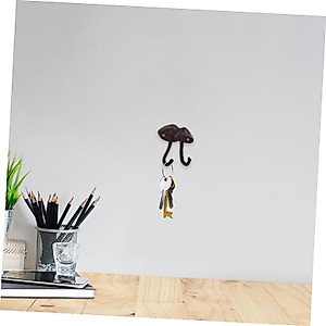 OKUMEYR 2pcs Cast Iron Mushroom Hook Decorative Hooks for Wall Hooks for Hanging Coats Cute Key Hooks for Wall Cast Iron Wall Hooks Wall Storage Hook Wall Hooks Decorative Wall Coat Hook