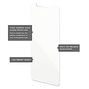 Sonix Clear Case for iPhone Xs Max and Tempered Glass Screen Protector [Military Drop Test Certified] Clear Case and Screen Protector Bundle Pack for Apple iPhone Xs Max