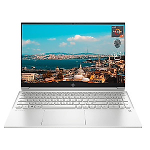 [Windows 11 Home] Newest HP Pavilion Laptop, 15.6" Full HD Display, AMD Ryzen 7 5700U Processor, Backlit Keyboard, Wi-Fi 6, Bluetooth, HDMI, USB Type-C, Silver (32GB RAM | 1TB SSD)