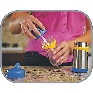 Thermos Foogo Vacuum Insulated Straw 10 oz Bottle, Blue (BS535BL003)