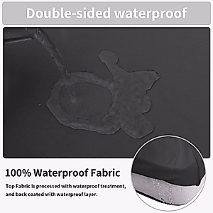 Easy-Going 100% Waterproof Chair Sofa Seat Cushion Slipcovers Couch Cushion Cover Stretch Furniture Protector for Kids, Pets (3-Piece Sofa Cushion, Dark Gray)