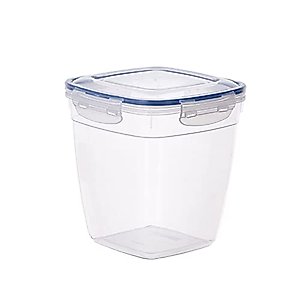 Superio Square Deep Sealed Container For Food, 3.5 Qt Plastic Container With Lid Keeps Food Fresh- For Pantry, Fridge- Microwave and Freezer Safe (1, 3.5 Quart)