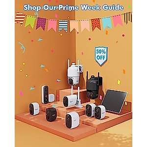 Dzees Solar Security Cameras Wireless Outdoor, 2K Battery Powered Security Camera, 360° PTZ Camera with Spotlight, Siren, Color Night Vision, AI Dectection, IP66 for Home Security, 2.4GHz