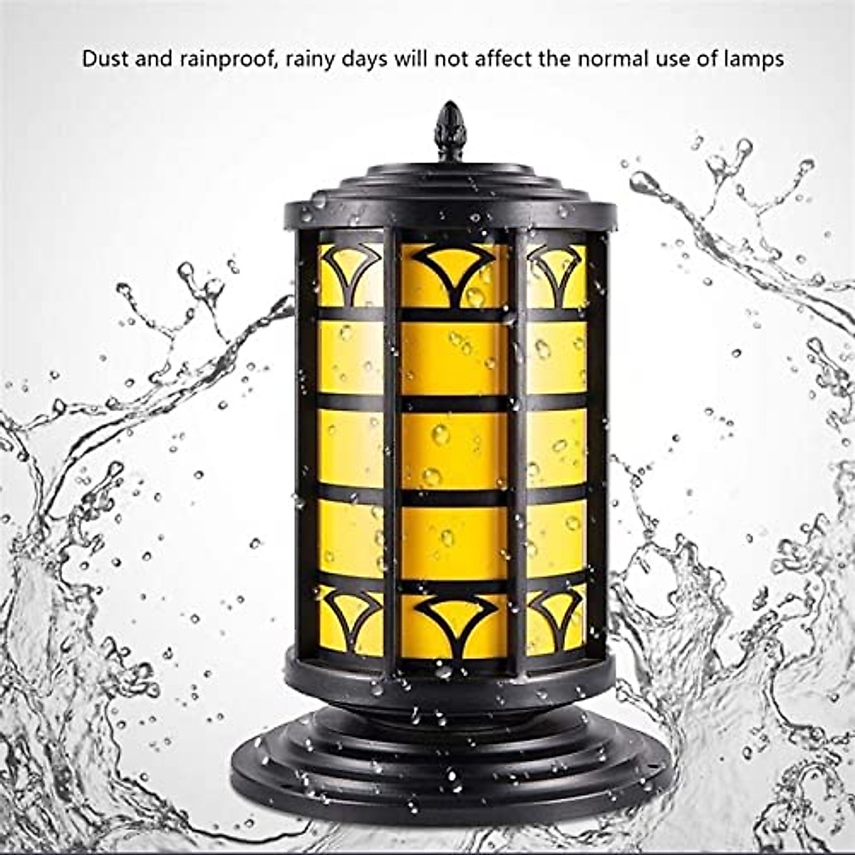 OUUED European Wall Light E27/E26 Column Head Lamp Wall Lamp Waterproof Home Garden Lamp Garden Villa Hotel Door Pillar Lamp