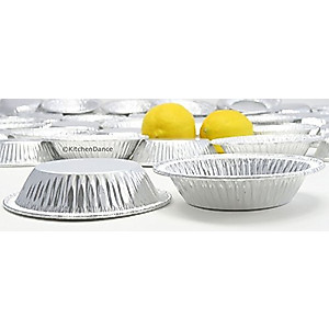 KitchenDance Disposable Aluminum Deep Tart Pan - 4 1/4 Inches Round Aluminum Foil Pans for Fruit Tarts, Individual Desserts - Baking Pan Perfect for Baking, Cooking, Preparing Food - 425, 500 Count