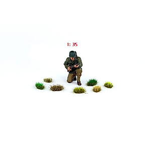 78 Pcs Static Grass Tuft Model Bushy Tufts Lowland Shrubs Tuft Terrain Model Kit for DIY Model Railway Train Landscape Fairy Garden Diorama Scenery (Set B)