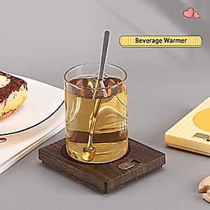 Gynnx Coffee Cup Warmer, Coffee Warmer for Desk with Light ,2 Temperature Control Mode Beverage Warmers Plate Electric Smart Cup Warmer Pad (H350-W)