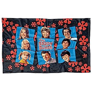 Brady Bunch - Squares Fleece Blanket 57 x 35in