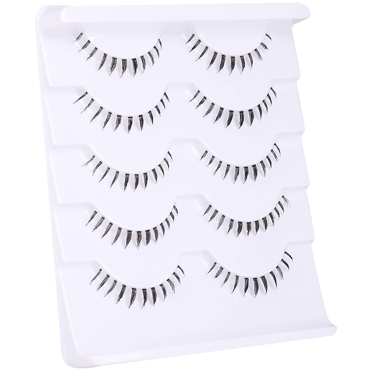 False Eyelashes Bottom Lashes Wispy Natural Mink Lashes Clear Band DIY Lashes Reusable Soft Handmade Lashes Pack