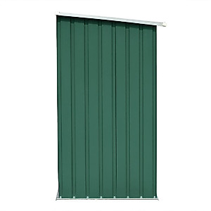 shubiao Garden Log Storage Tool Shed, Backyard Storage, Outside Storage Sheds, Bike Storage Shed Galvanised Steel 163x83x154 cm Green