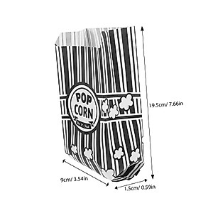 Ipetboom 100pcs Popcorn Bag Popcorn Packaging Boxes Movie Night Popcorn Boxes Popcorn Treat Bags Popcorn Machine Popcorn Treat Boxes French Fries Holder Cardboard Candy Container Paper