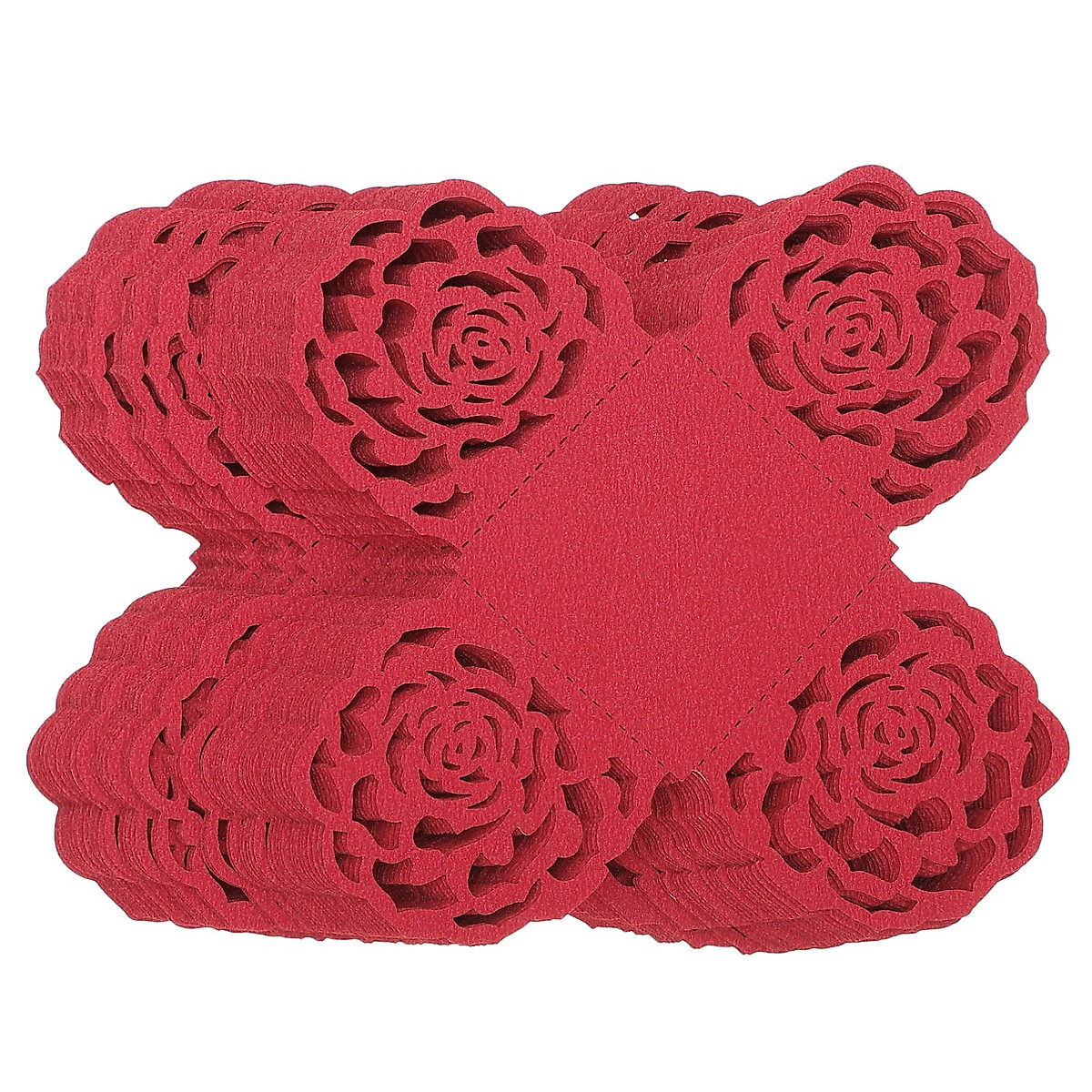 Toddmomy 50pcs Paper Candy Cups Cupcake Wrappers Artistic Bake Cake Paper Cups for Wedding Party Liners Dessert Holder（Red）