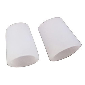 XUEQI 2 Pieces Toe Cushion Tube Toe Tubes Sleeves Soft Gel Pad Protectors for Cushions Corns, Blisters, Calluses, Toes and Fingers